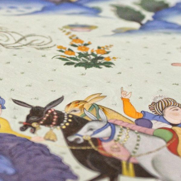 Iranian miniature painting (Negargari)," Zal and Phoenix" | Sermeh